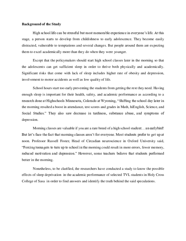 (DOC) Background of the Study