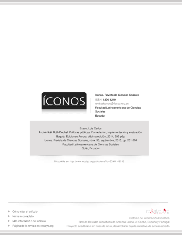 (PDF) Políticas Públicas. Formulación, Implementación y Evaluación de ...