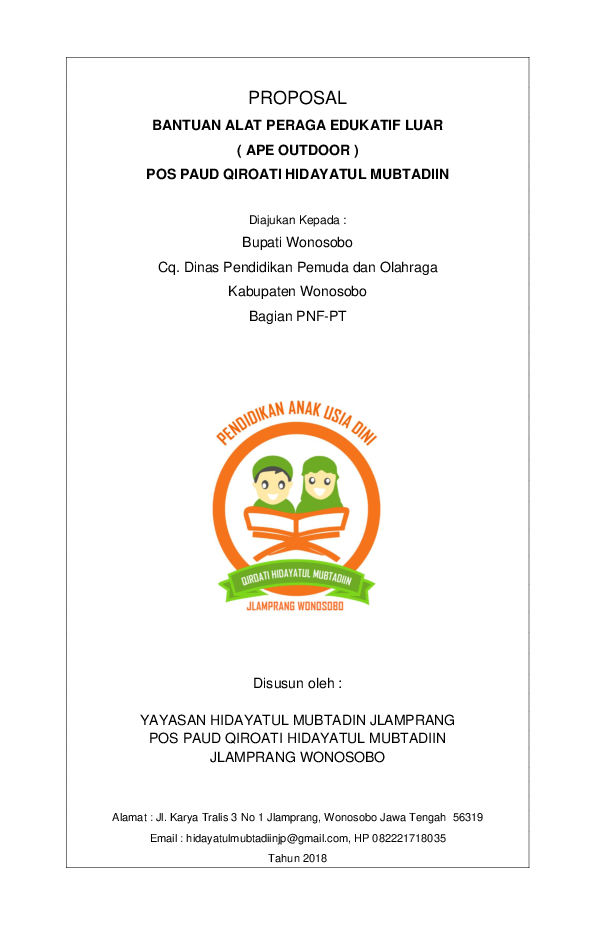 (DOC) Proposal APE PAUD dikpora