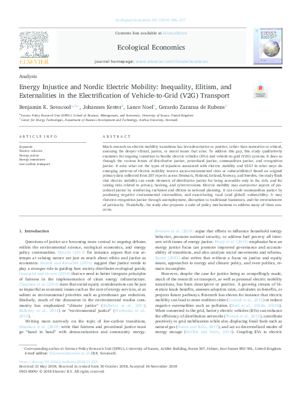 (PDF) Energy Injustice and Nordic Electric Mobility: Inequality ...