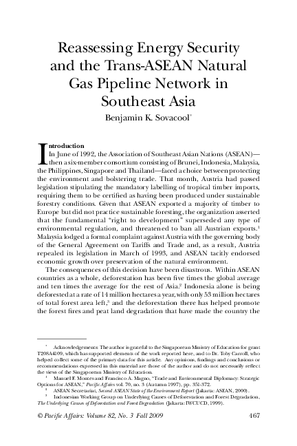 (PDF) Reassessing Energy Security and the Trans-ASEAN Natural Gas ...
