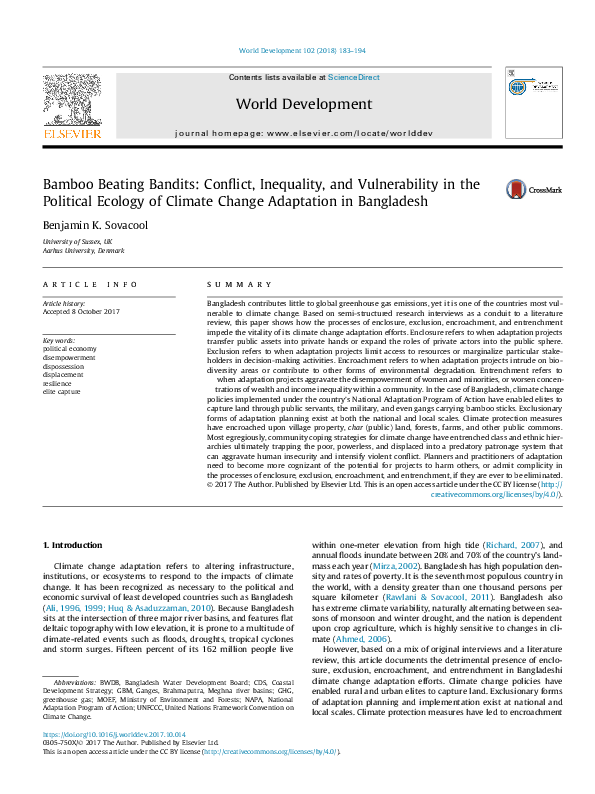 (PDF) Bamboo Beating Bandits: Conflict, Inequality, and Vulnerability ...