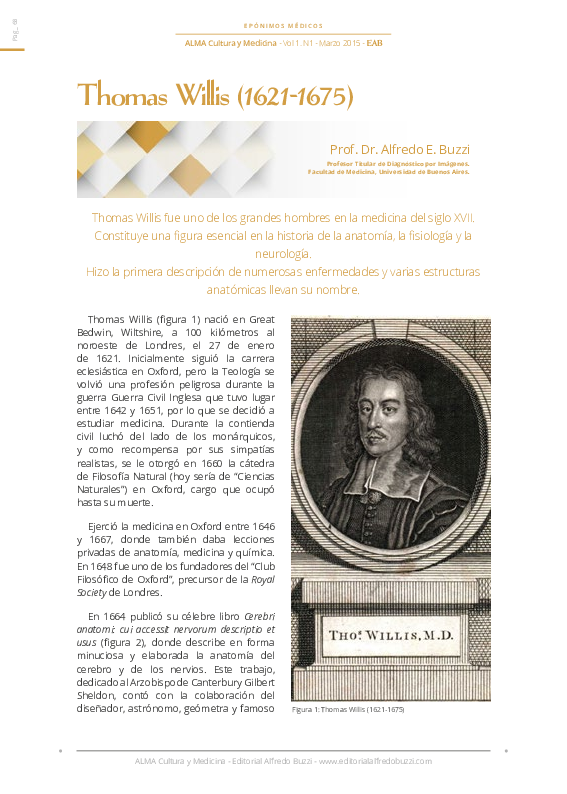 (PDF) Thomas Willis (1621-1675)