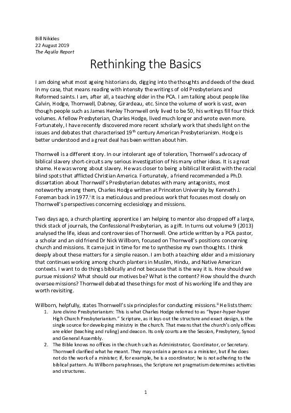 (DOC) Rethinking the Basics