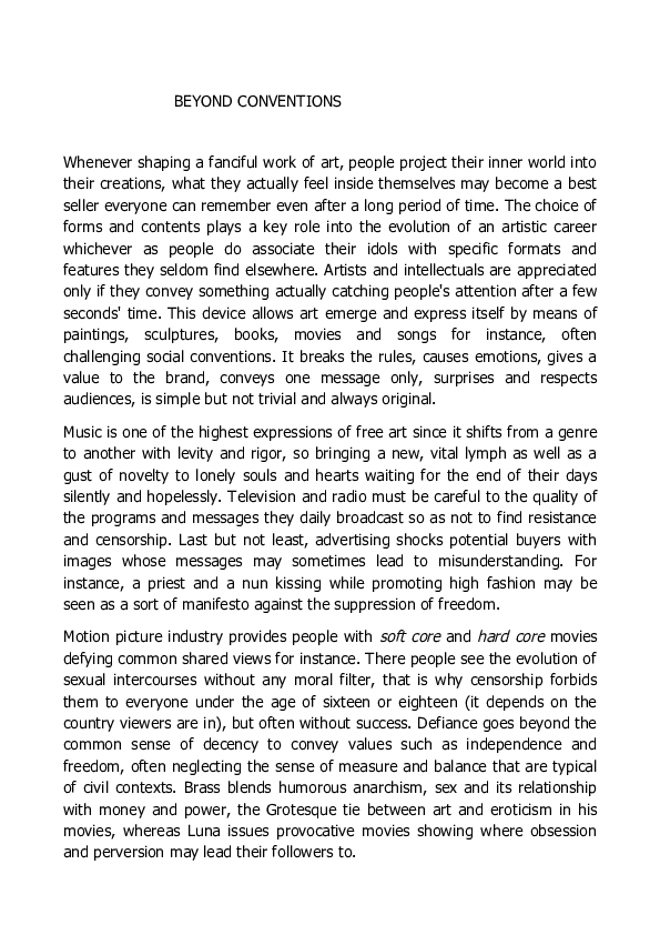 (PDF) BEYOND CONVENTIONS