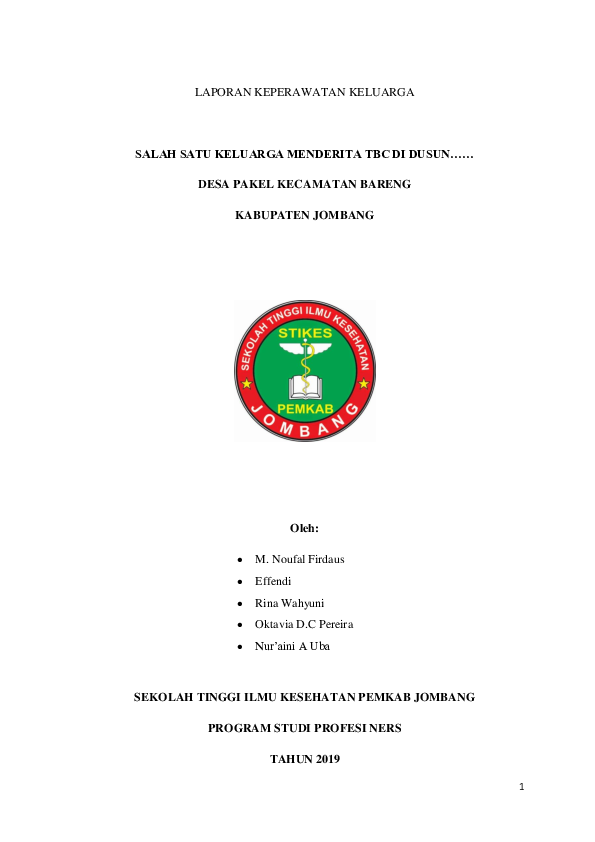 (DOC) COVER LAPORAN ASKEP KELUARGA