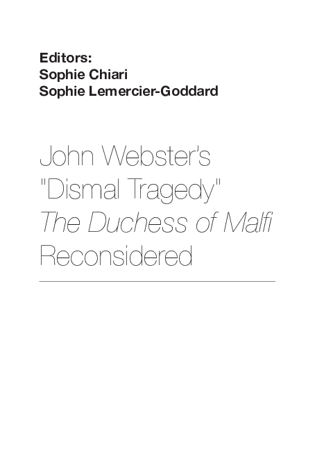 (PDF) John Webster’s The Duchess of Malfi: A Comprehensive Bibliography