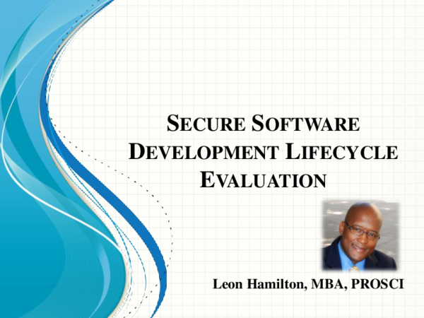 (PPT) Secure Software Development Lifecycle