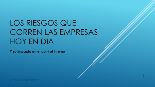 (PPT) Los riesgos que corren las empresas y su afectación al control ...