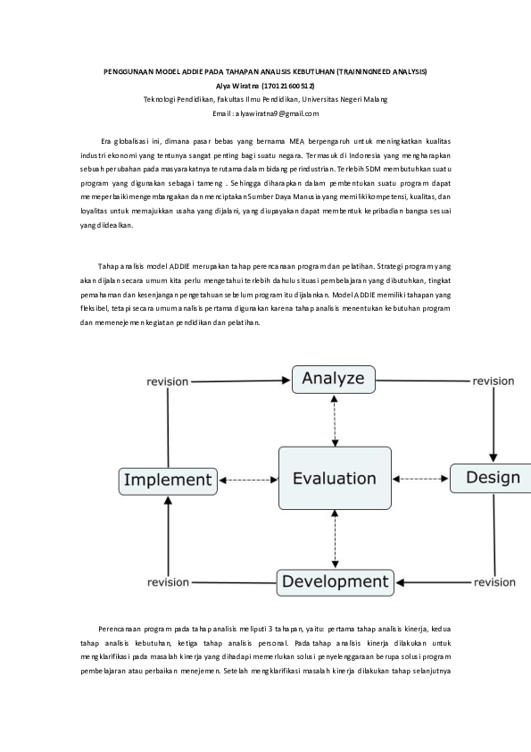 (DOC) PENGGUNAAN MODEL ADDIE PADA TAHAPAN ANALISIS KEBUTUHAN ... (DOC) PENGGUNAAN MODEL ADDIE PADA TAHAPAN ANALISIS KEBUTUHAN ...