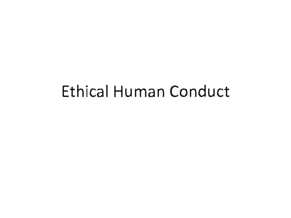 (PPT) Ethical Human Conduct