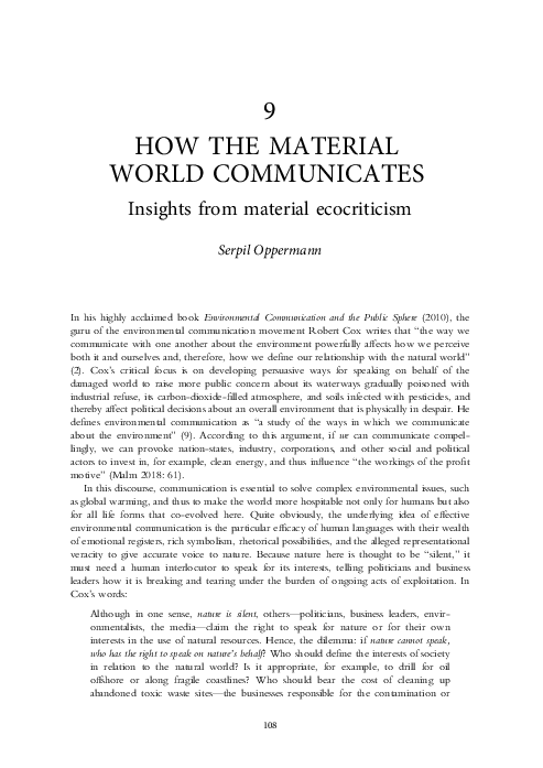 (PDF) "How the Material World Communicates: Insights from Material ...