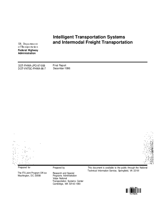 (PDF) Intelligent Transportation Systems and Intermodal Freight Transportation