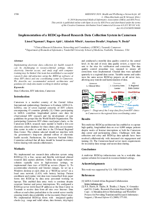 (PDF) cover Implementation of a REDCap-Based Research Data Collection System in Cameroon