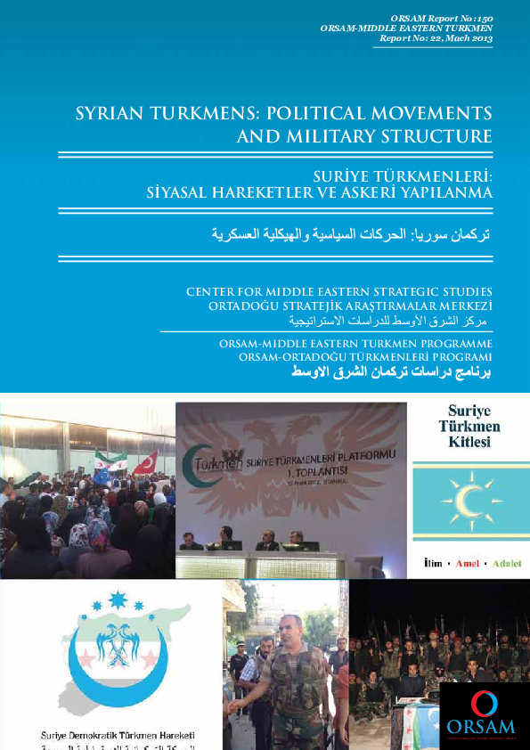(PDF) ORSAM Analysis 150, Oytun Orhan, Syrian Turkmens: Political ...