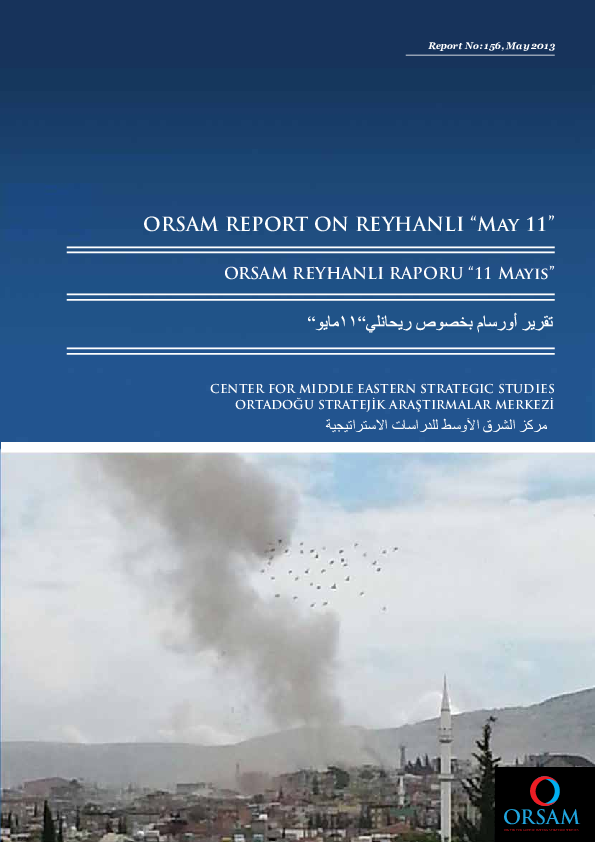 (PDF) ORSAM Analysis 156, ORSAM, ORSAM Report on Reyhanlı “11 May”
