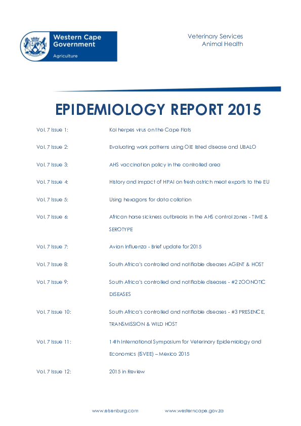 (PDF) EPIDEMIOLOGY REPORT 2015