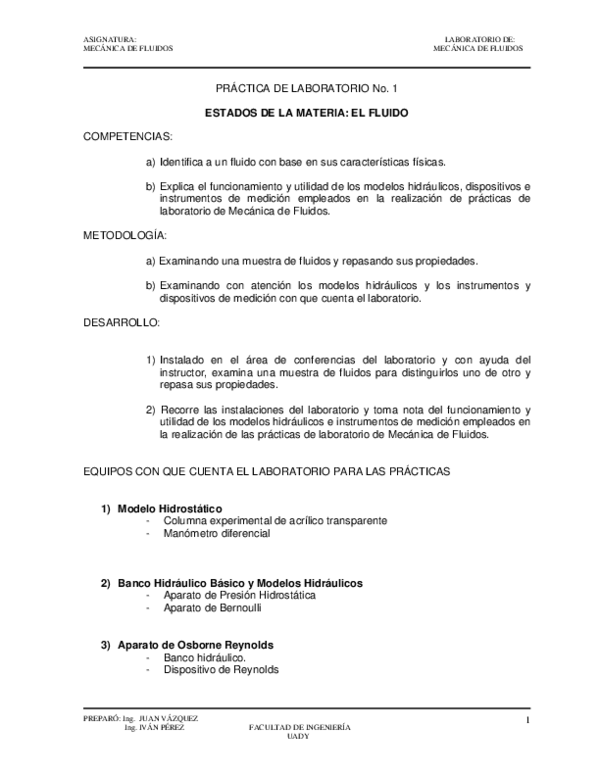 (PDF) PRÁCTICA DE LABORATORIO No. 1 ESTADOS DE LA MATERIA: EL FLUIDO