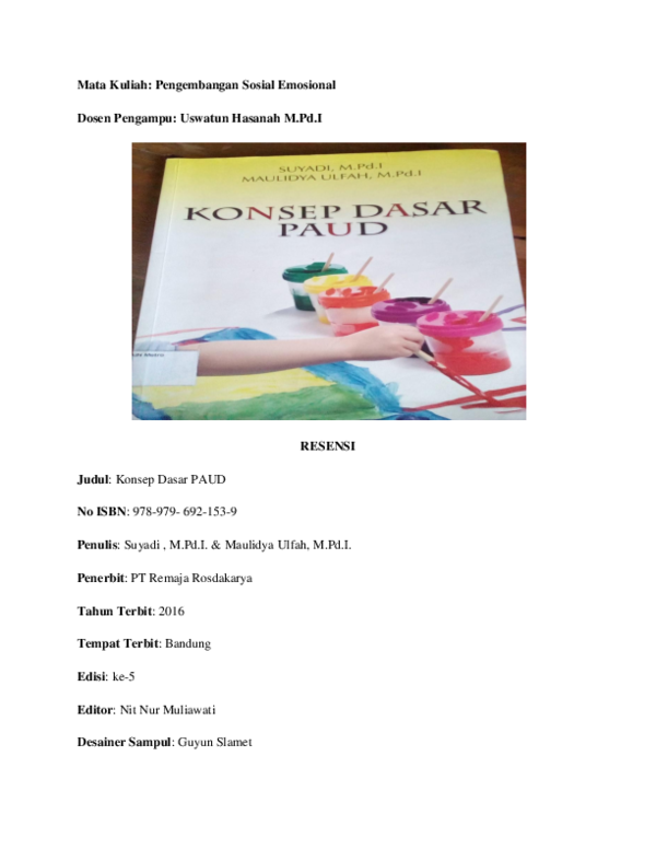 (DOC) RESENSI KONSEP DASAR PAUD