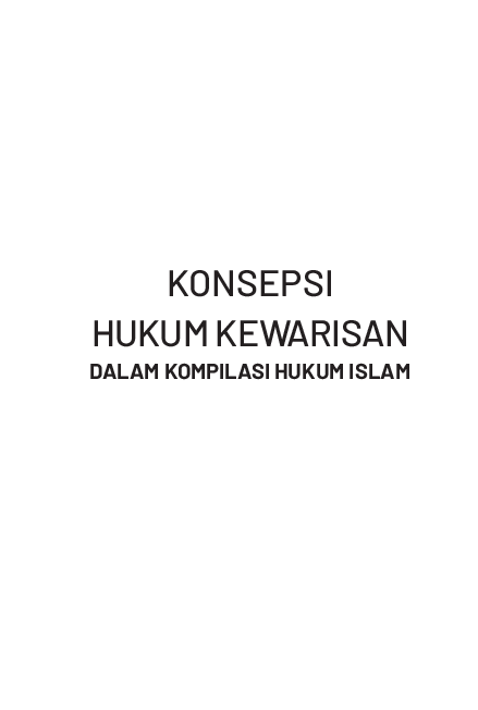 (PDF) KONSEPSI HUKUM KEWARISAN DALAM KOMPILASI HUKUM ISLAM