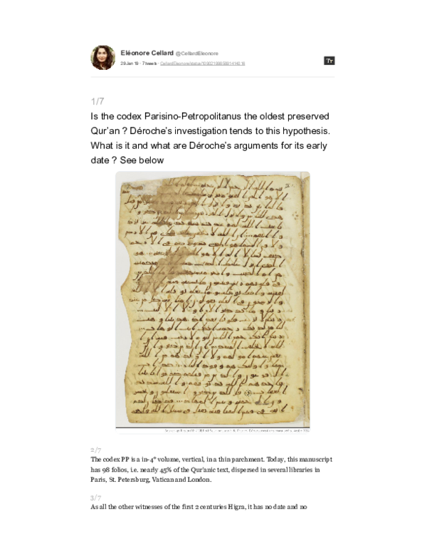 (PDF) The Codex Parisino-Petropolitanus (Twitter thread 29/01/2019)