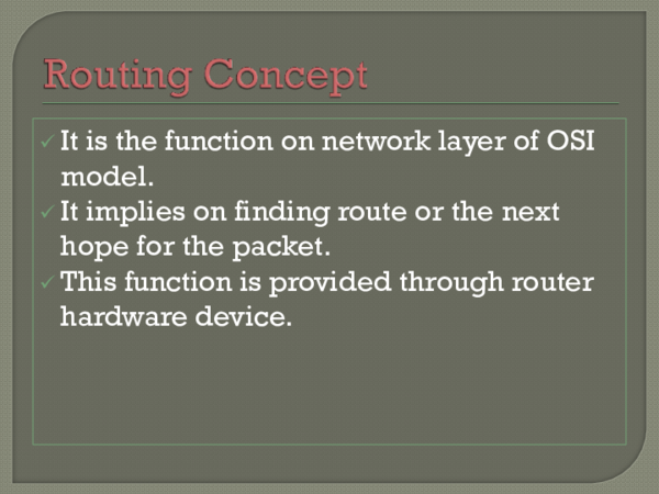 (PPT) Routing Concept