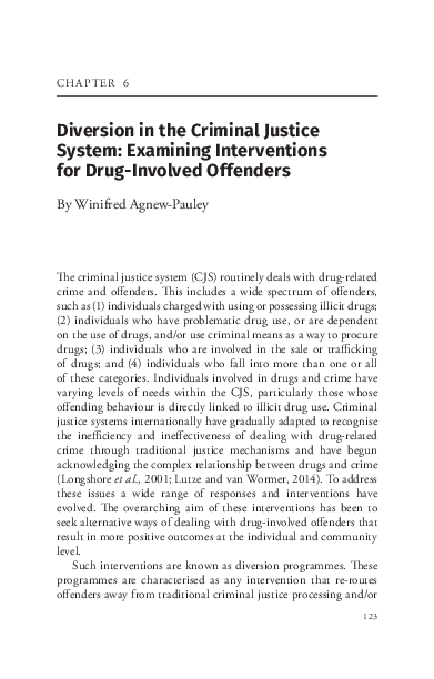 (PDF) Diversion in the Criminal Justice System: Examining Interventions ...