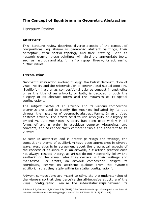(DOC) The Concept of Equilibrium in Geometric Abstract Art