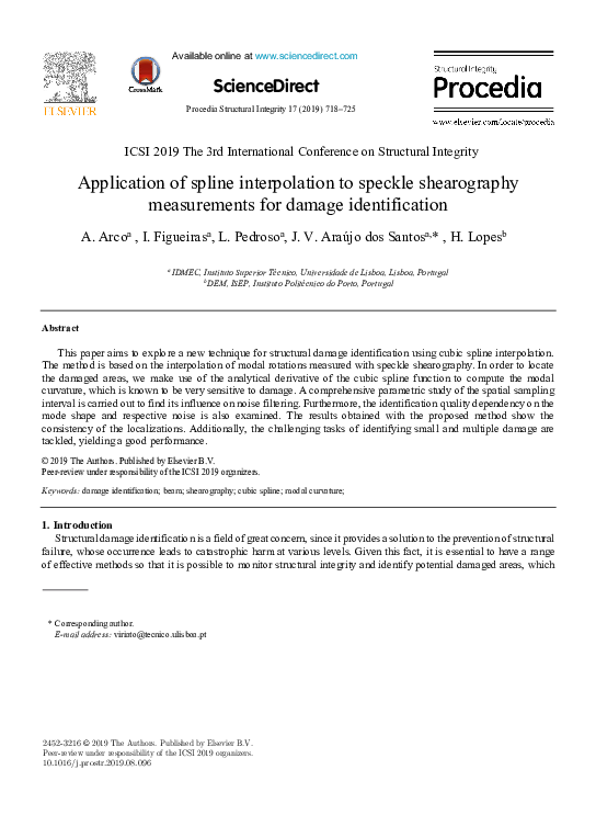 (PDF) Application of spline interpolation to speckle shearography measurements for damage ...