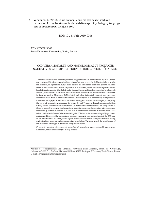 (PDF) Conversationally and monologically-­-produced narratives: A ...