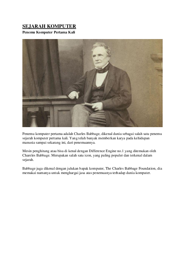(DOC) Sejarah Komputer