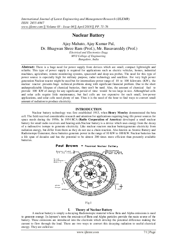 (PDF) Nuclear Battery