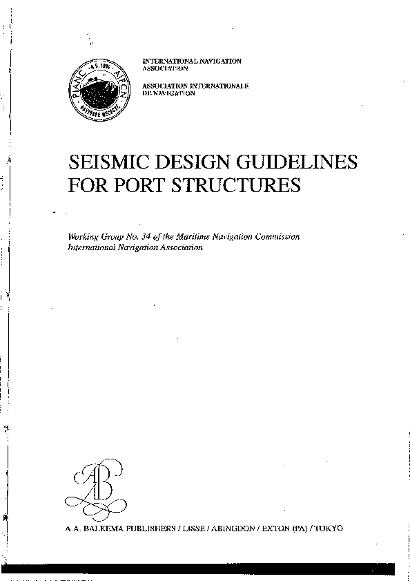 (PDF) Pianc Port structures Seismic design