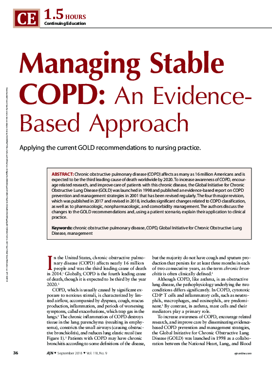 (PDF) CE Managing Stable COPD An Evidence Based.