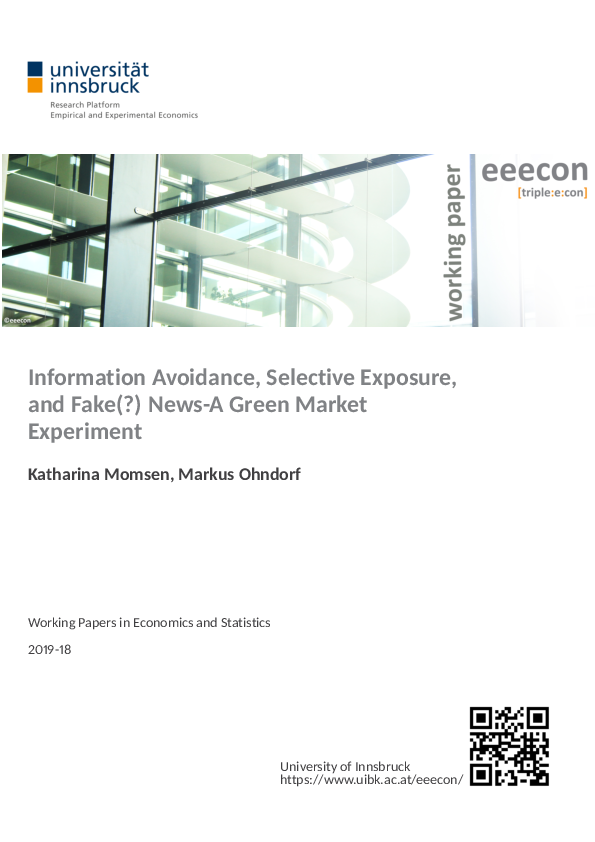 (PDF) Information Avoidance, Selective Exposure, and Fake(?) News: A ...