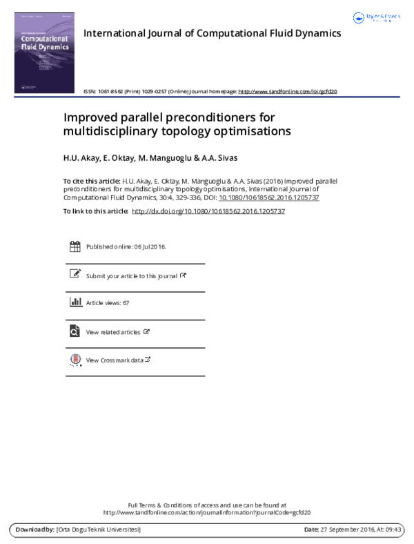 (PDF) International Journal of Computational Fluid Dynamics Improved parallel preconditioners ...