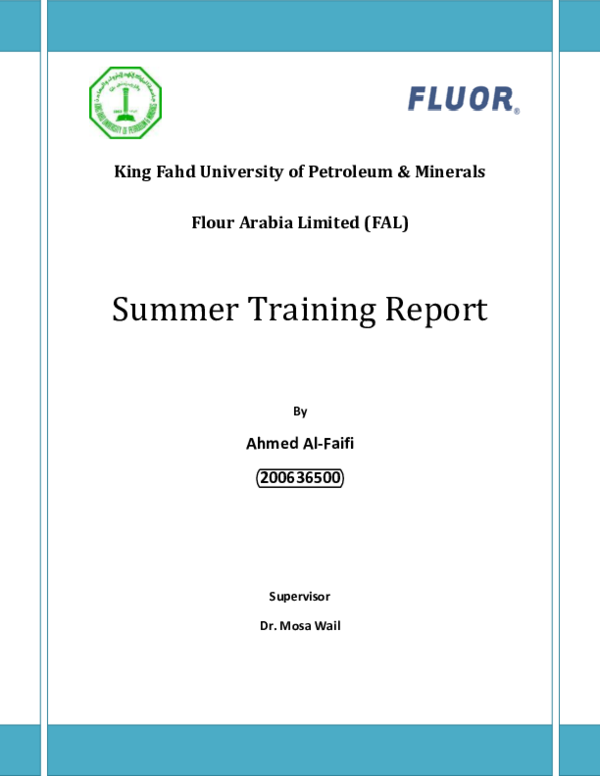 (PDF) Summer Training Report