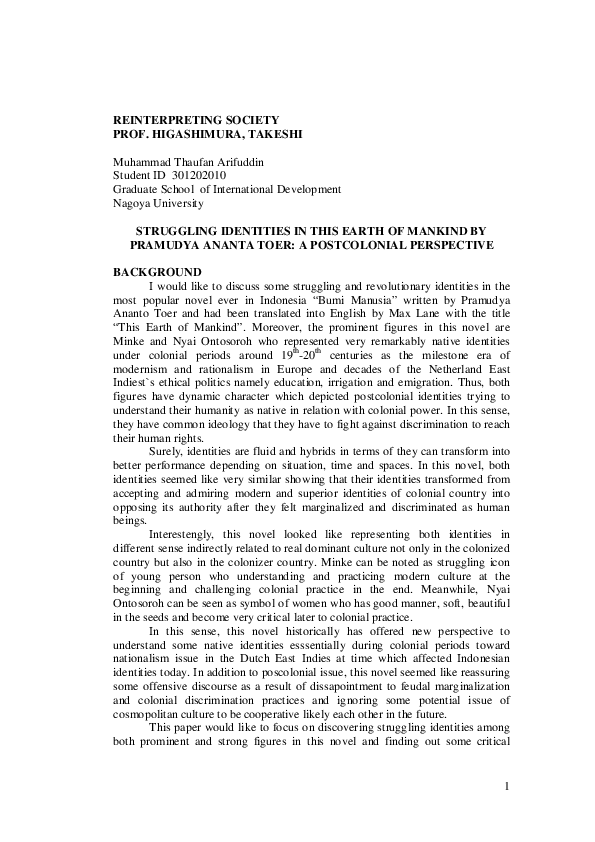 (PDF) Struggling Political Revolutionary Identities of Indonesian in ...