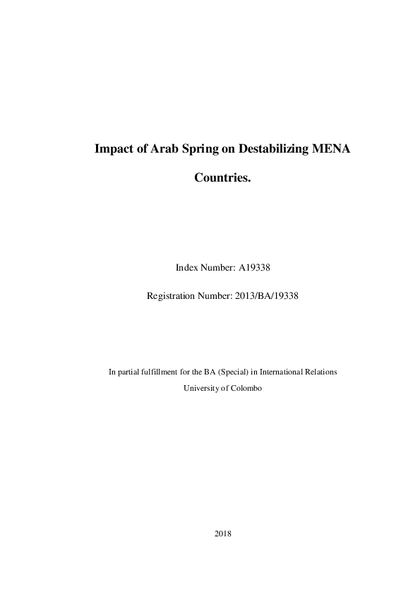 (PDF) Impact of Arab Spring on Destabilizing MENA Countries.