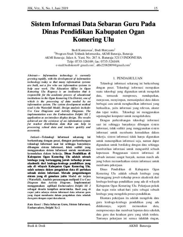 (PDF) Sistem Informasi Data Sebaran Guru Pada Dinas Pendidikan ...