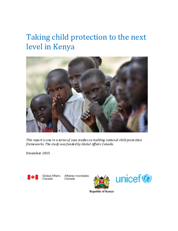 (PDF) Taking child protection to the next level in Kenya