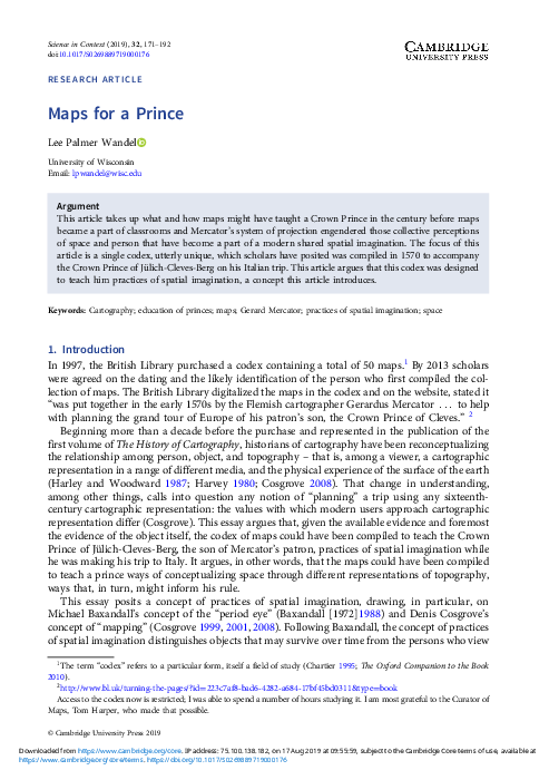 (PDF) Maps for a Prince