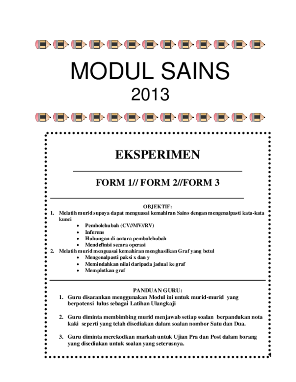 (PDF) MODUL SAINS 2013 EKSPERIMEN ...