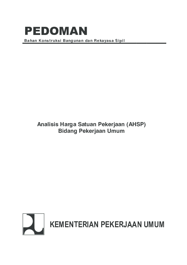 (PDF) Analisis Harga Satuan Pekerjaan AHSP Bid20190909 111632 1bkkrjy