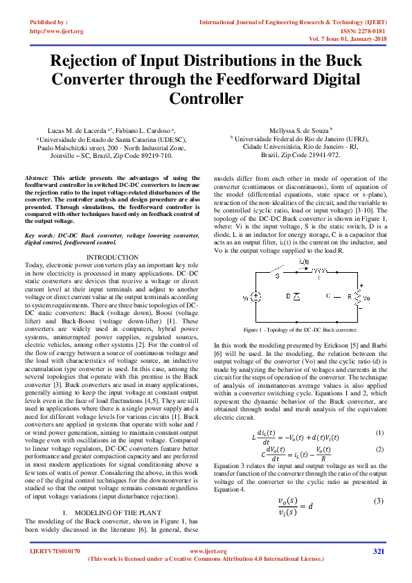 (PDF) Rejection of Input Distributions in the Buck Converter through the Feedforward Digital ...