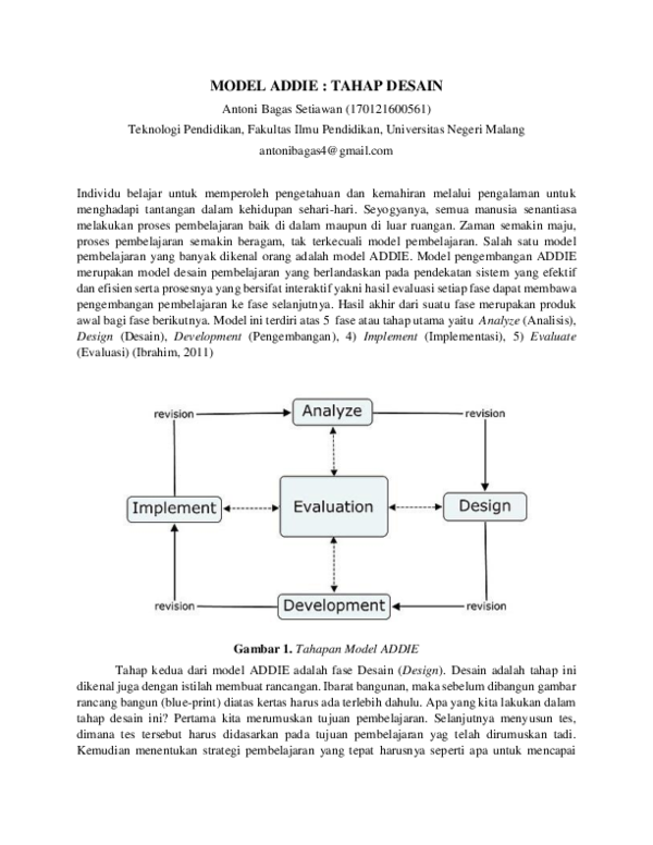 (DOC) MODEL ADDIE : TAHAP DESAIN | Antoni Bagas - Academia.edu