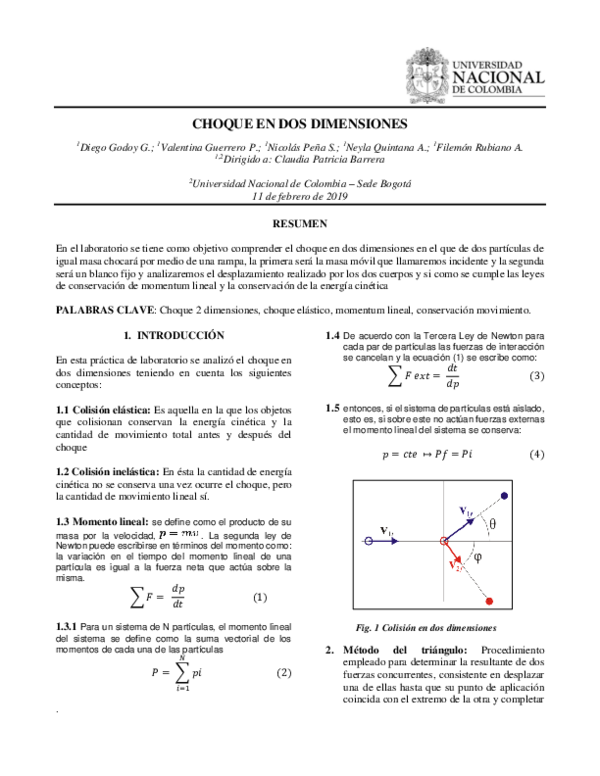 (DOC) CHOQUE EN DOS DIMENSIONES