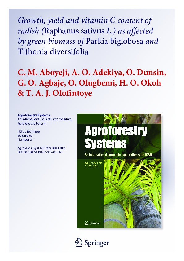 (PDF) Growth, yield and vitamin C content of radish (Raphanus sativus L ...