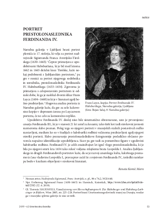 (PDF) Portret prestolonaslednika Ferdinanda IV. / Portrait of Ferdinand IV.