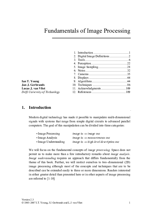 (PDF) Fundamentals of Image Processing